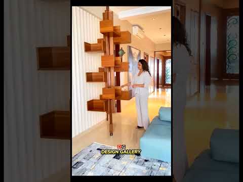 Amazing, Awesome Rotating Bookshelf Design #homedecor #design #bookshelf #youtubeshorts#shorts#decor