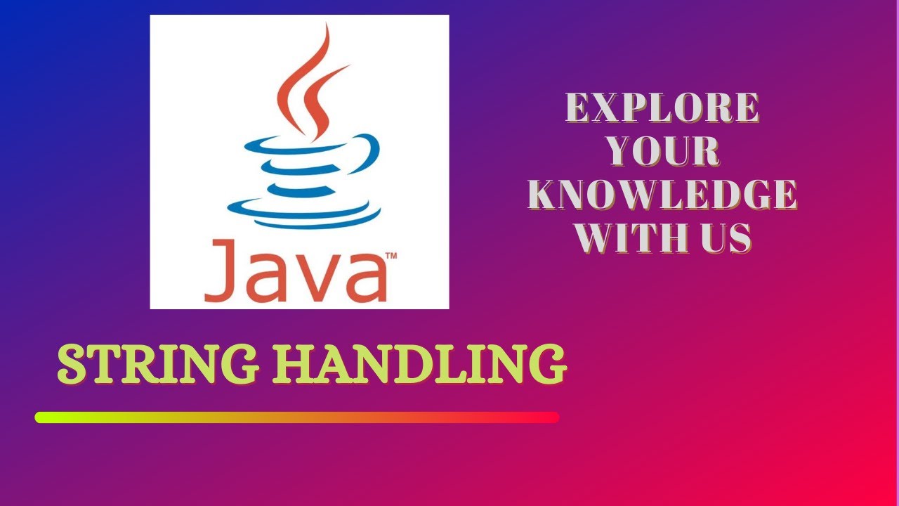 String Handling in Java