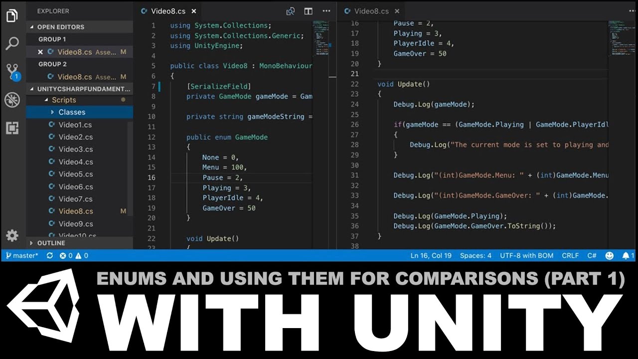 Unity C# Fundamentals - Enums and using them for logical comparisons - Part 1