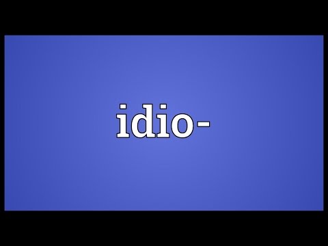 Idio- Meaning