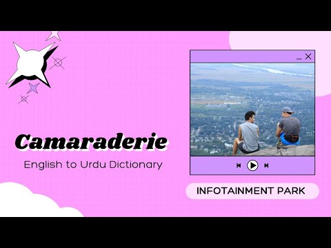 Camaraderie ka urdu main matlab | INFOTAINMENT PARK | English to Urdu Dictionary