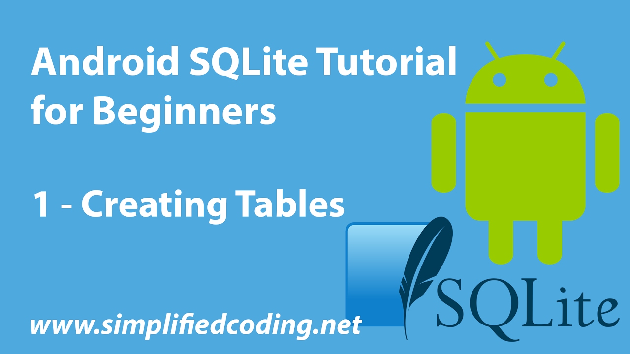 Android SQLite Tutorial for Beginners - Creating Tables #1