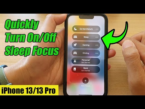 iPhone 13/13 Pro: How to Quickly Turn On/Off Sleep Focus