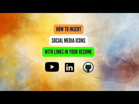 How to insert social media icons with links in Resume | Canva