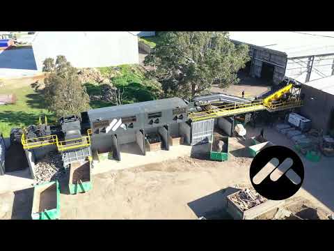 M&K Static Waste Recycling System featuring Recycling Screen & Picking Station