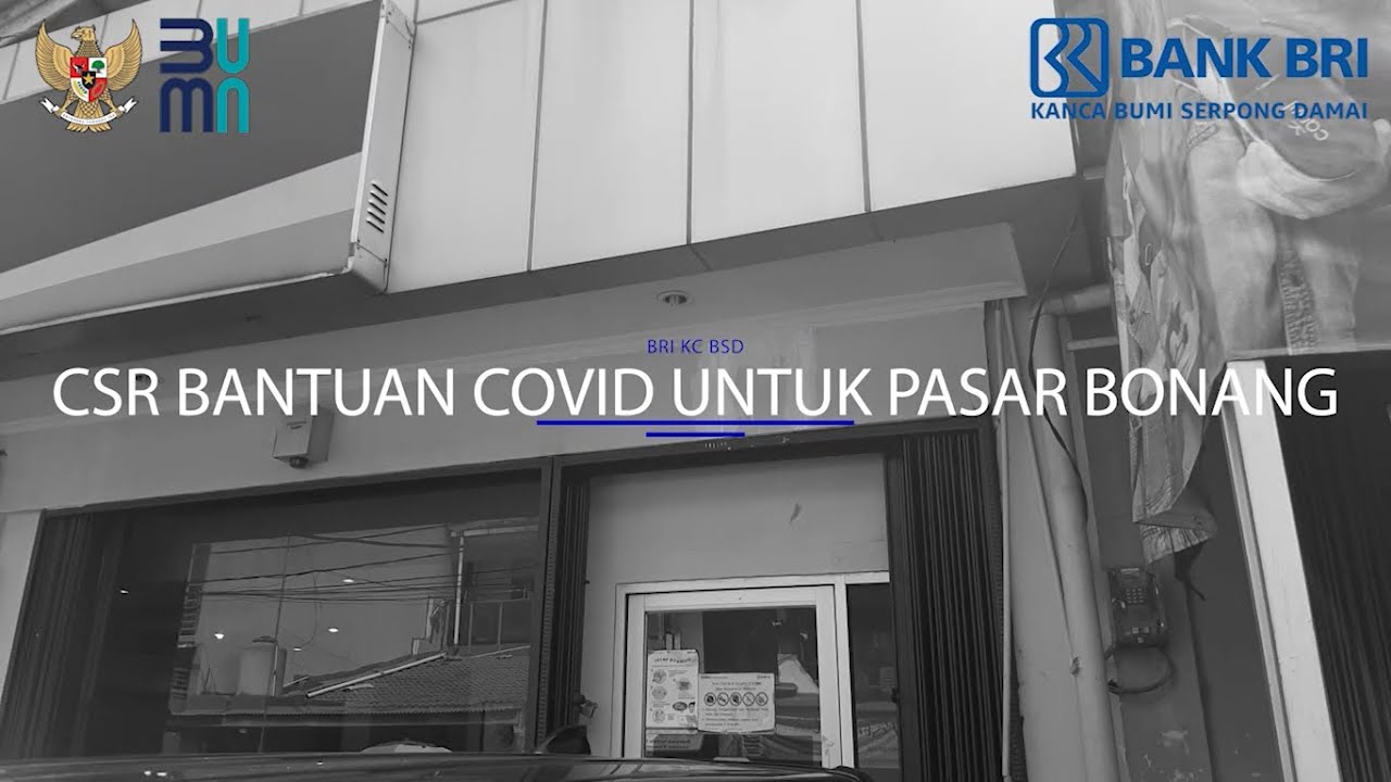 Bank BRI KC BSD menyalurkan bantuan Alat Kebersihan dan Westafel di Pasar Bonang - Tangerang