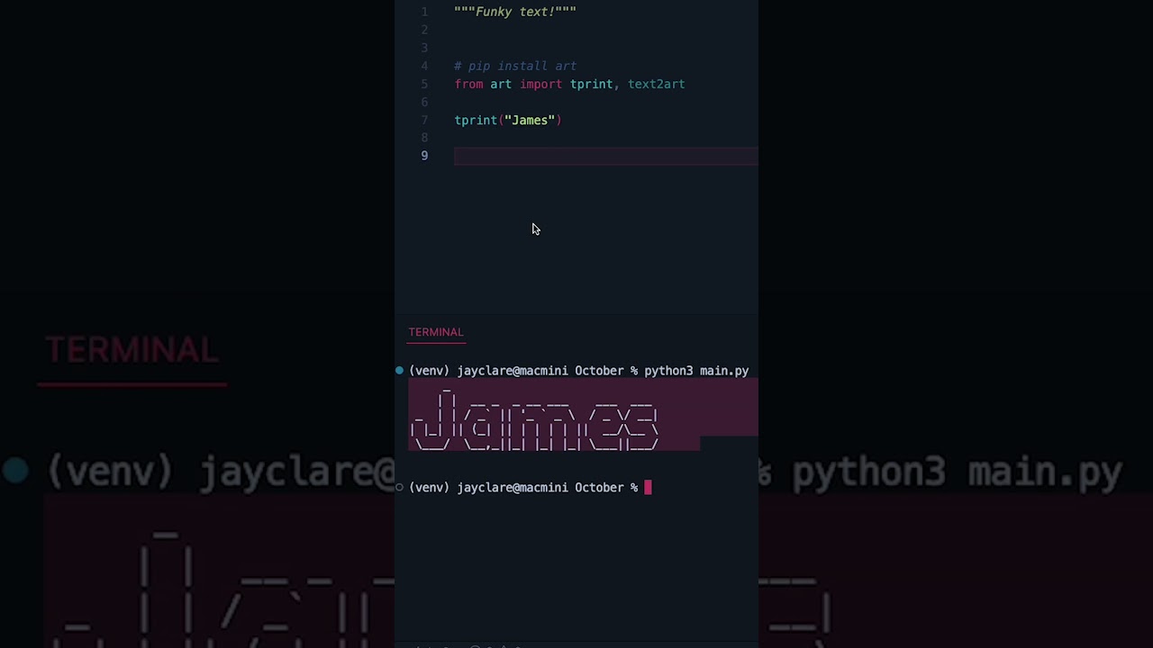 Python 3 |  Funky WordArt For Your Terminal! #coding #programming #python