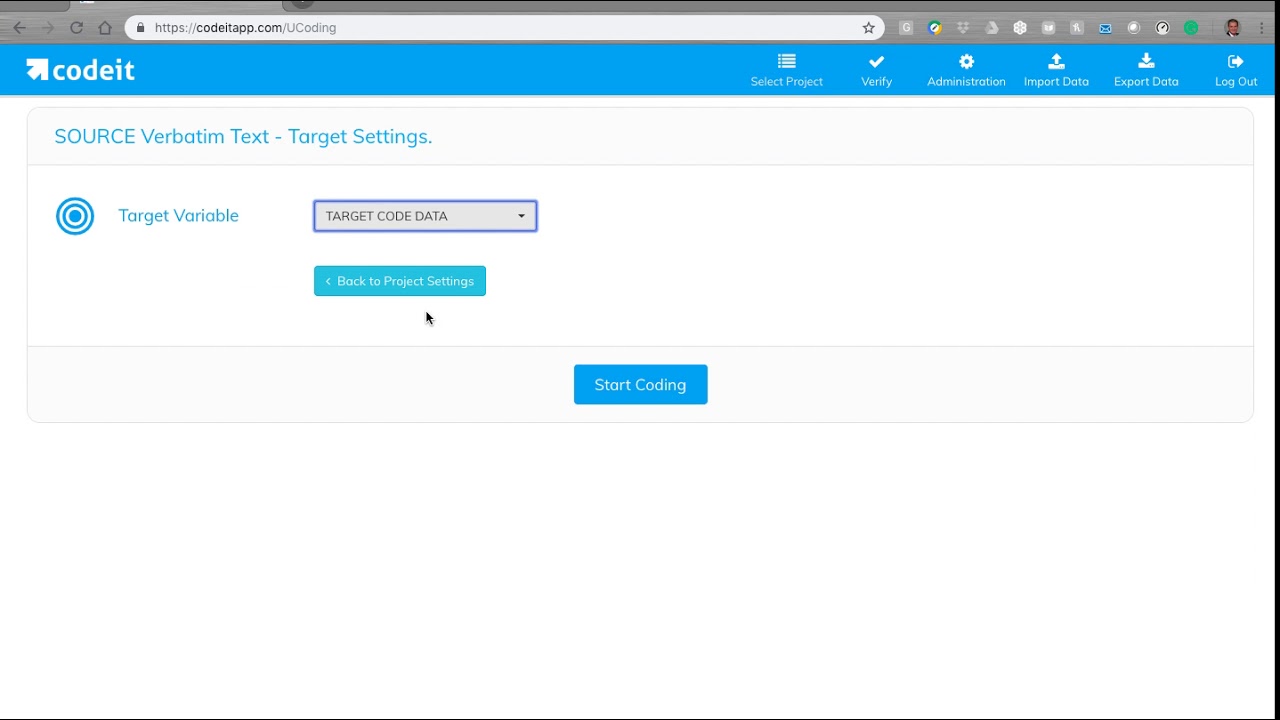 Digital Taxonomy - CodeIT - Select Target with Source