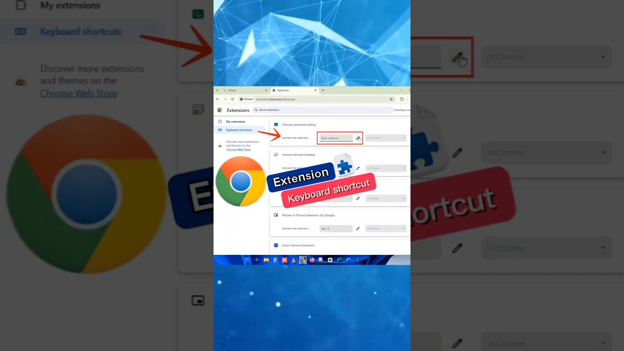 Quickly activate the extension with Keyboard shortcut. #chrome