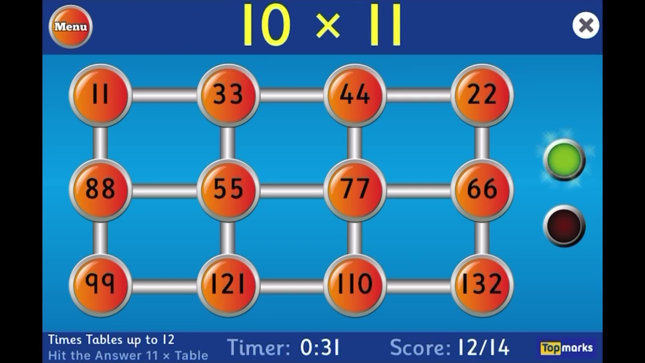 Playing Hit the Button (a game about maths…)