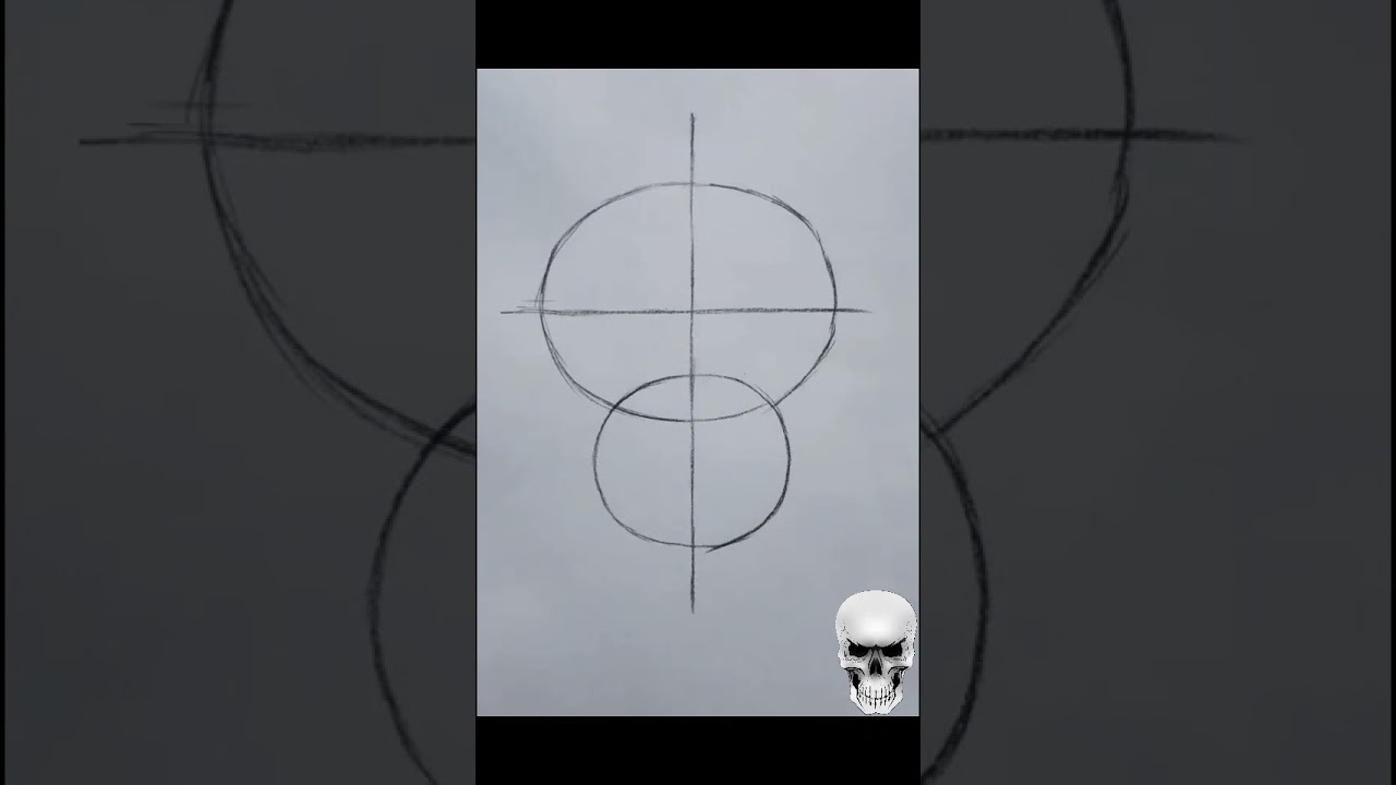Cómo dibujar CALAVERA realista con lápiz paso a paso muy FÁCIL 💀 #shorts | Trucos Lindos Shorts