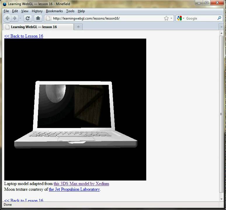 WebGL Lesson 16 - render-to-texture