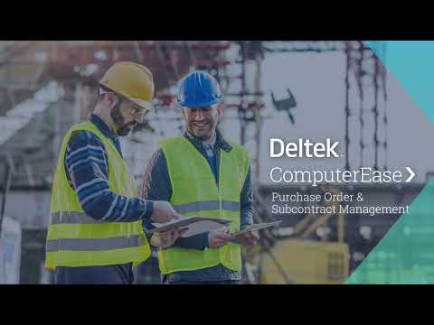 Deltek ComputerEase: Powerful Purchase Order & Subcontract Management