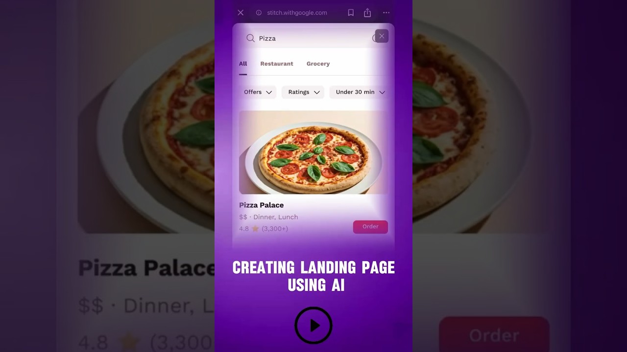 Creating Landing Page using AI