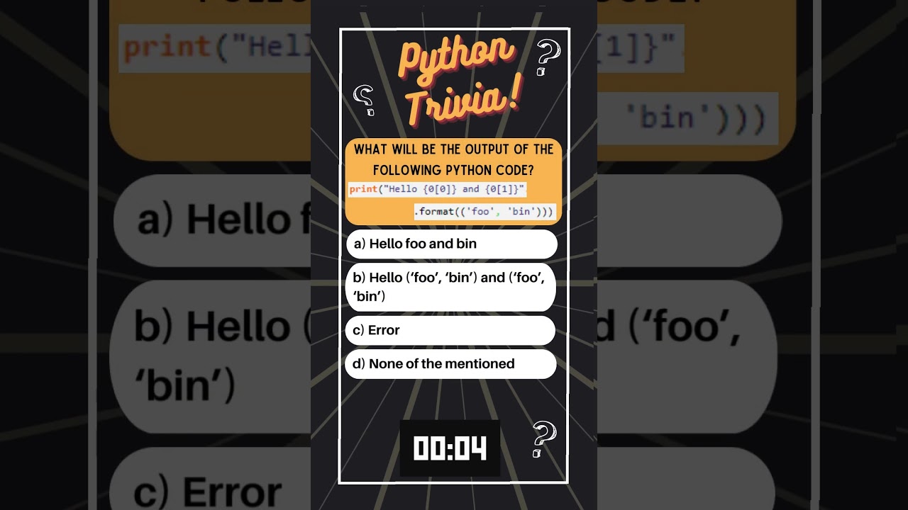 Python Trivia   String 74 #coding #python #techcommunity #shorts #trending #viral #datascience