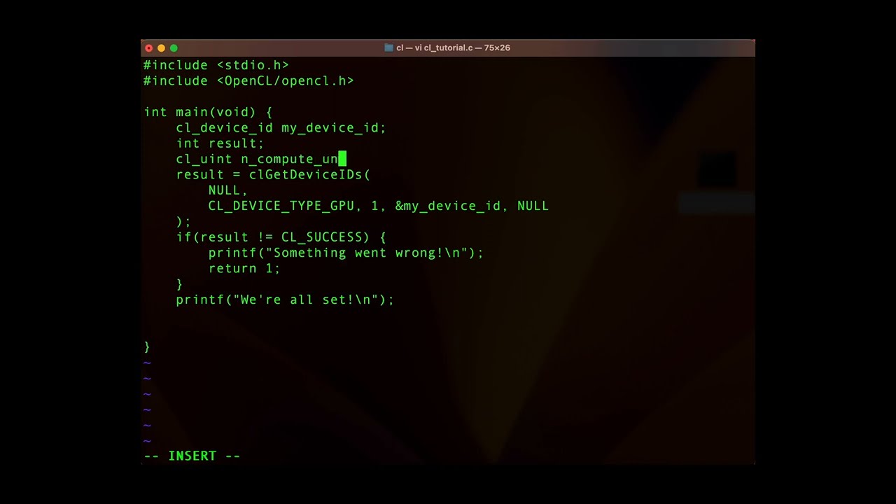 Getting started with OpenCL using the C programming language