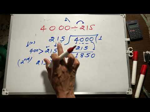 4000 divided by 215 | divide kaise karte hain | bhag karna sikhe | Basic maths | Hindi