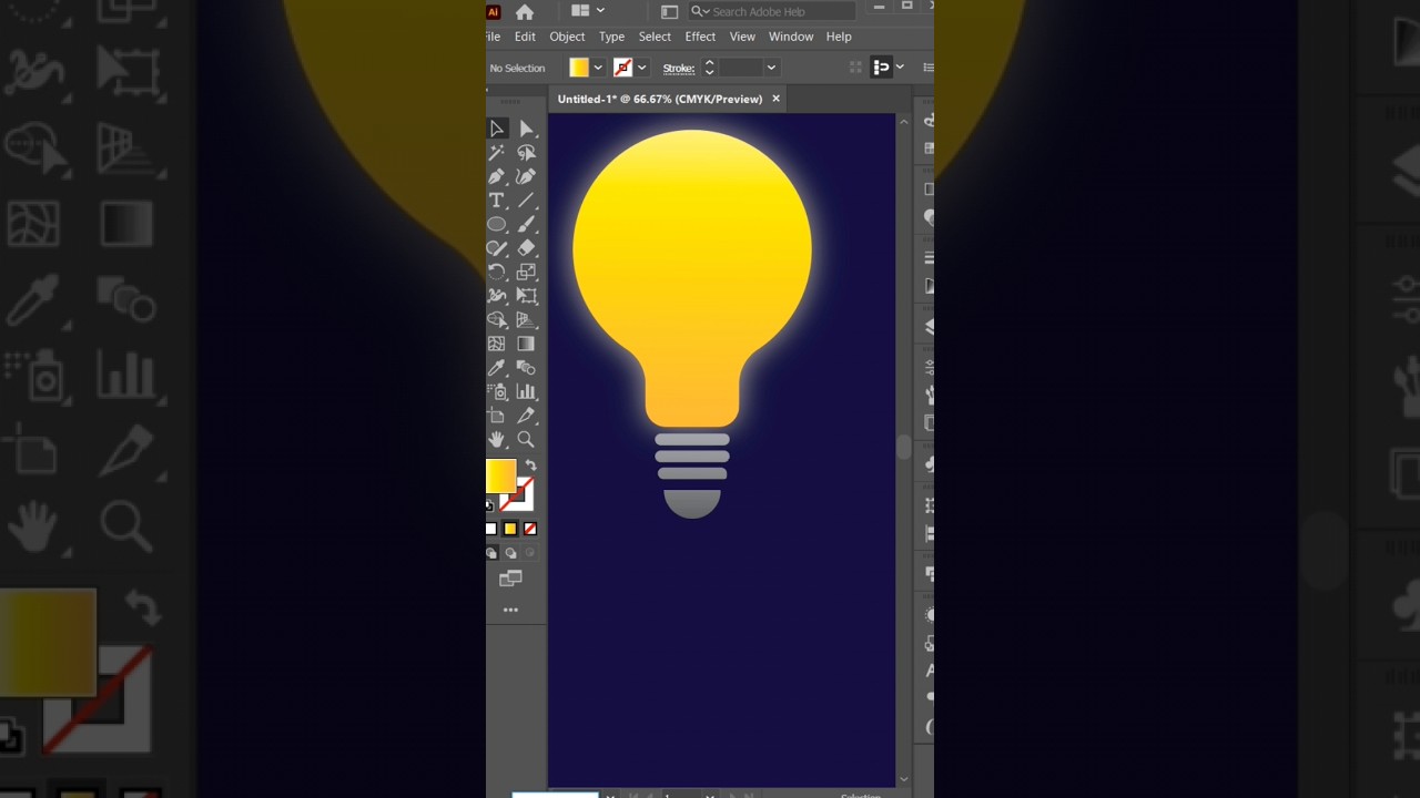 create bulb in  Adobe illustrator tutorial