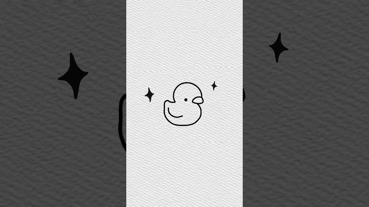 How to draw a cute duck. Cute doodles idea when you're bored #shorts #arttutorial #doodle #duck