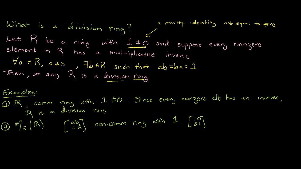 What is division ring?