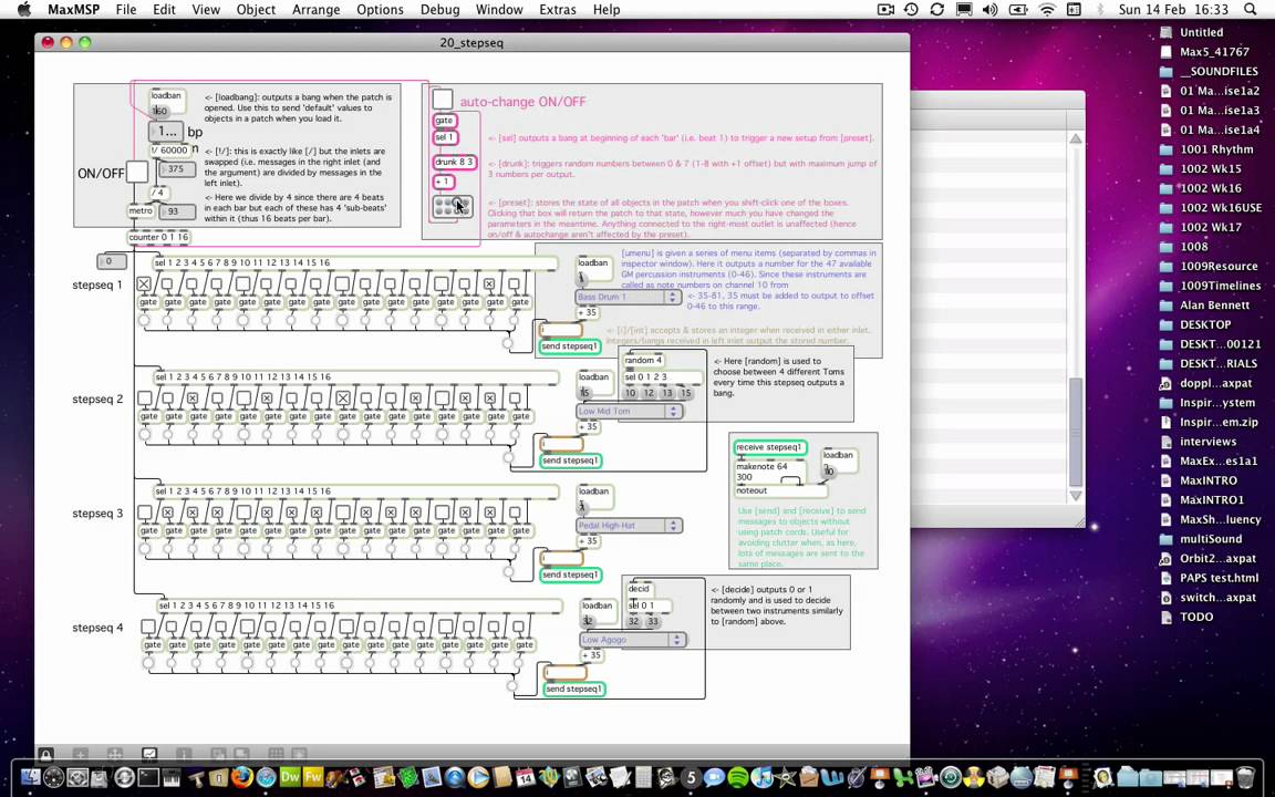 Max MSP Tutorial 01a5: Building a simple step-sequencer [5]