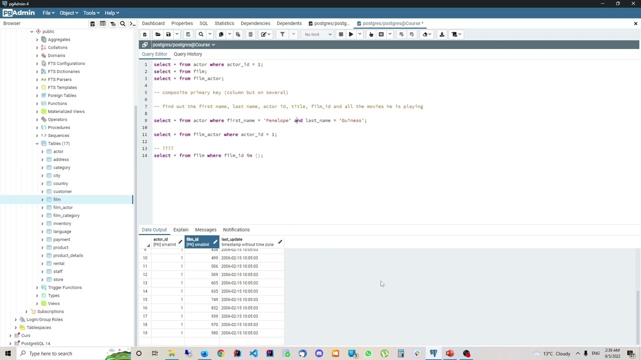 POSTGRESQL Tutorial for beginners - Join multiple tables