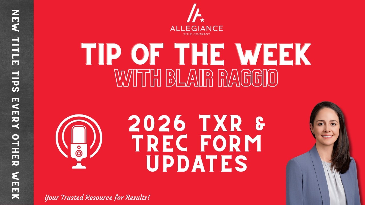 2026 TXR & TREC Form Updates