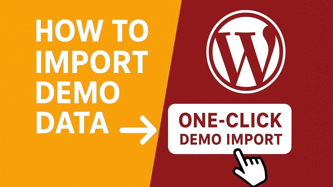 How to Import Demo Data in WordPress Theme | One Click Demo Import