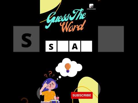 Guess The Missing Letter Word Game - (4 Letter Words) | English | English Vocabulary | WordsClasses