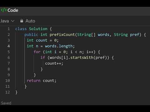 2185 Counting Words With a Given Prefix