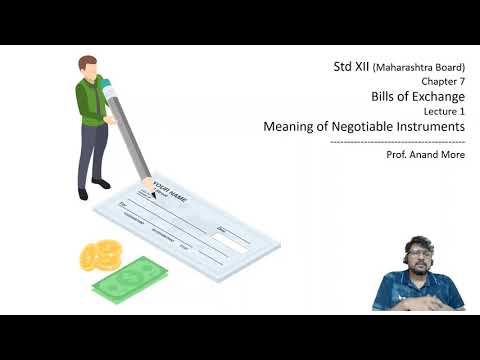 Ch7 L1 BOE : Meaning of Negotiable Instruments