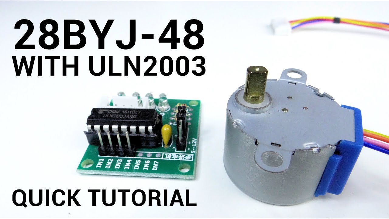 28BYJ-48 stepper motor and ULN2003 Arduino (Quick tutorial for beginners)