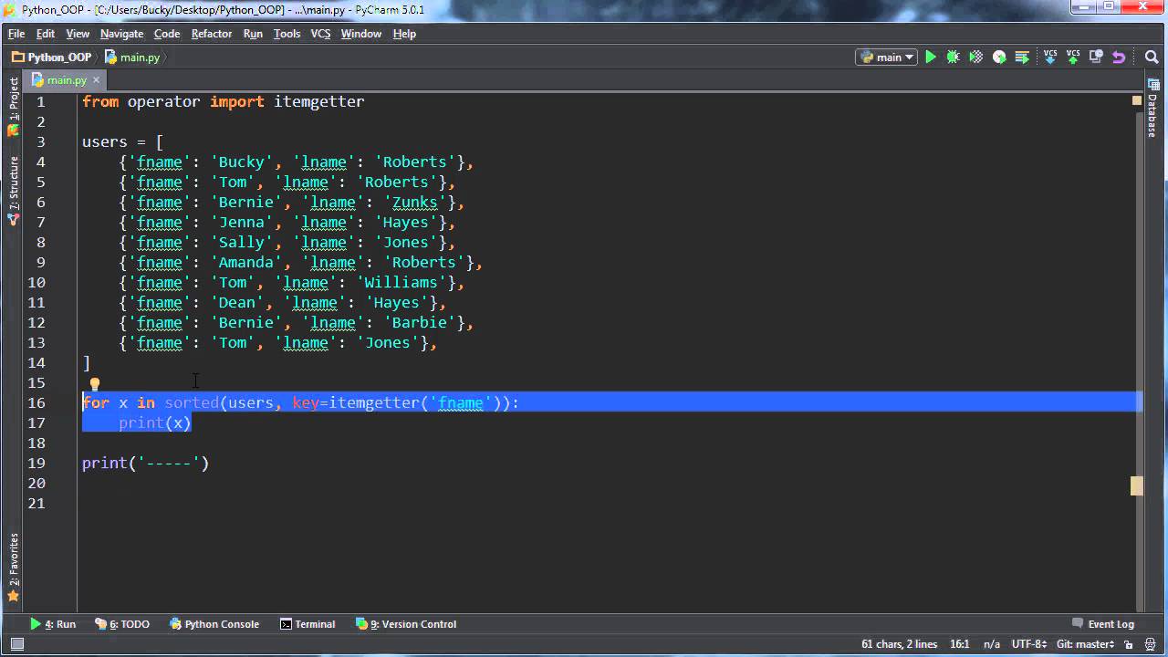 Python Programming Tutorial - 55 - Dictionary Multiple Key Sort