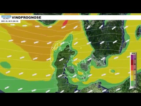 Danmark Vejret: Vindprognose 24.12.2015