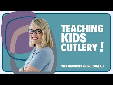 Teaching kids to use cutlery!