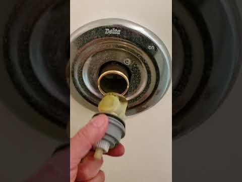 How to remove cover and replace Delta shower valve assembly to fix leak / water/leaky. VIDEO 2 OF 2