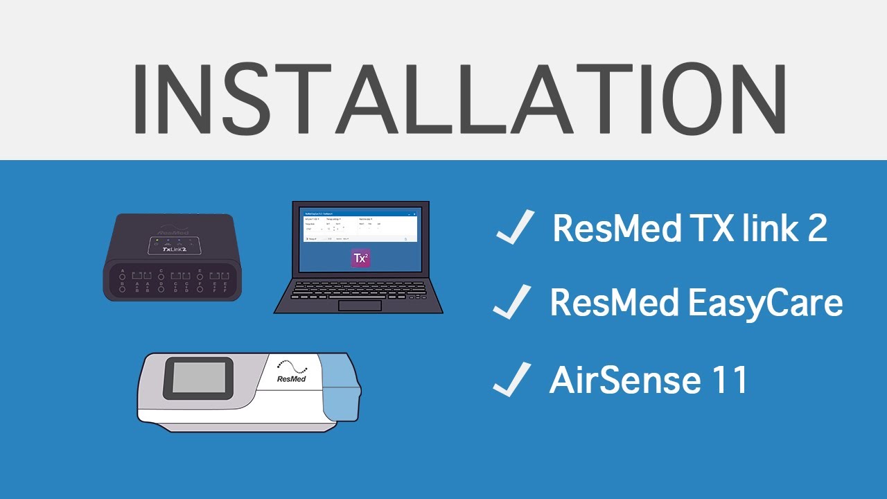 Installing ResMed TX link 2, AirSense 11,  EasyCare 2