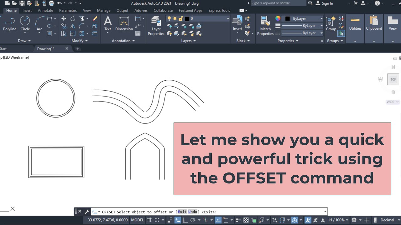 A quick tip on using the OFFSET command