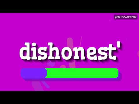 DISHONEST' - HOW TO PRONOUNCE IT!?