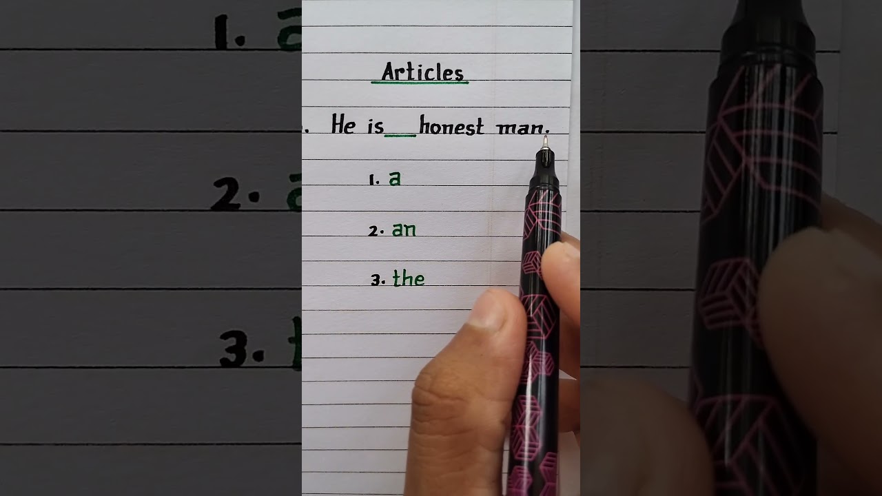 He is ___ honest man | Determiner | Article | Grammar