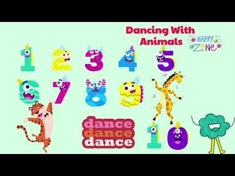 Numbers 10- Dancing song with Tiger and Giraffe and learning to count till 10- Toddlers- Preschool