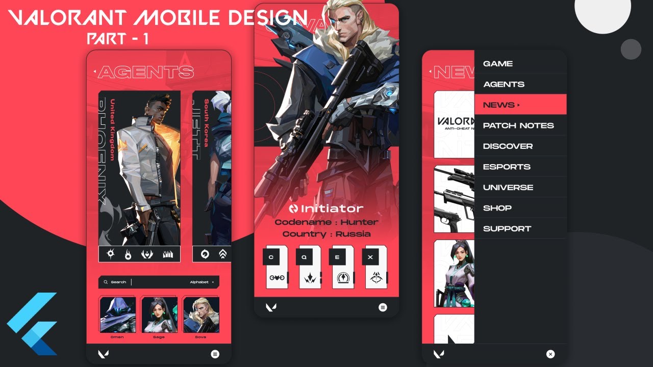 Flutter UI Design - Valorant Mobile Design