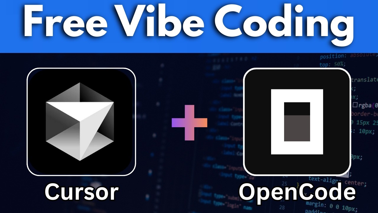 Free Vibe Coding using Cursor & OpenCode  – No Paid Tools