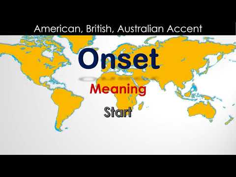 Onset - How to Pronounce Onset in British Accent, Australian Accent and American Accent