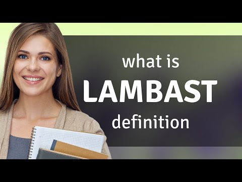 Lambast • LAMBAST definition