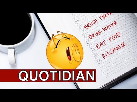 Learn English Words - QUOTIDIAN - Meaning, Vocabulary with Pictures and Examples