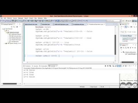 Java Programming Language Lect 6 Relational and Logical Operators