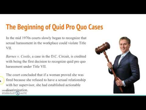 Quid Pro Quo Sexual Harassment