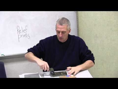 Art instruction for children. Introduction to relief printmaking
