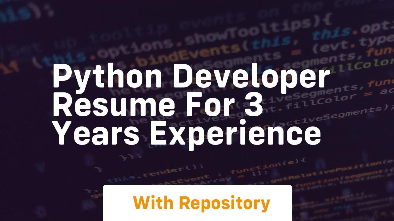 python developer resume for 3 years experience
